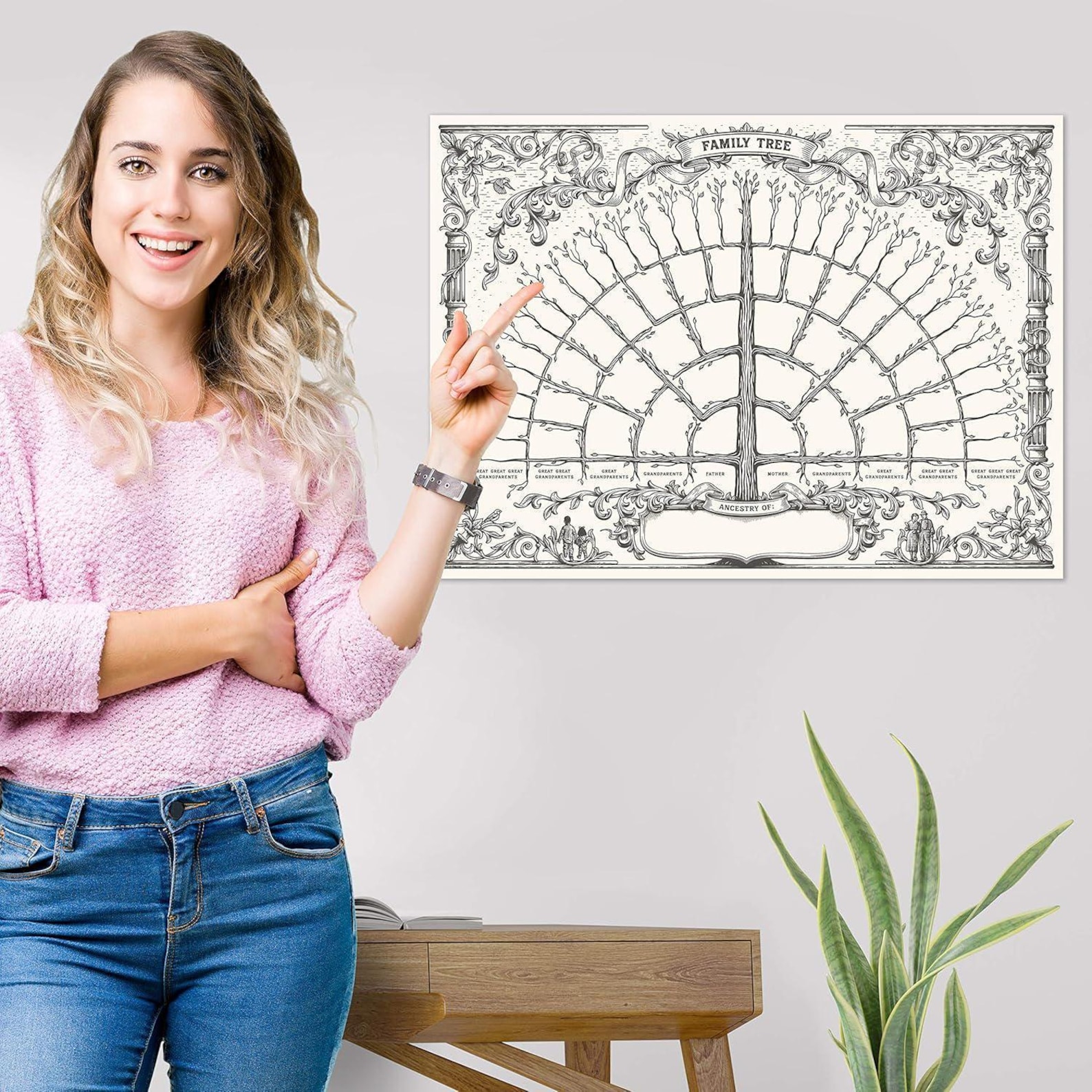 1 Pack - Family Tree Chart to Fill in - 6 Generation Genealogy Poster ...