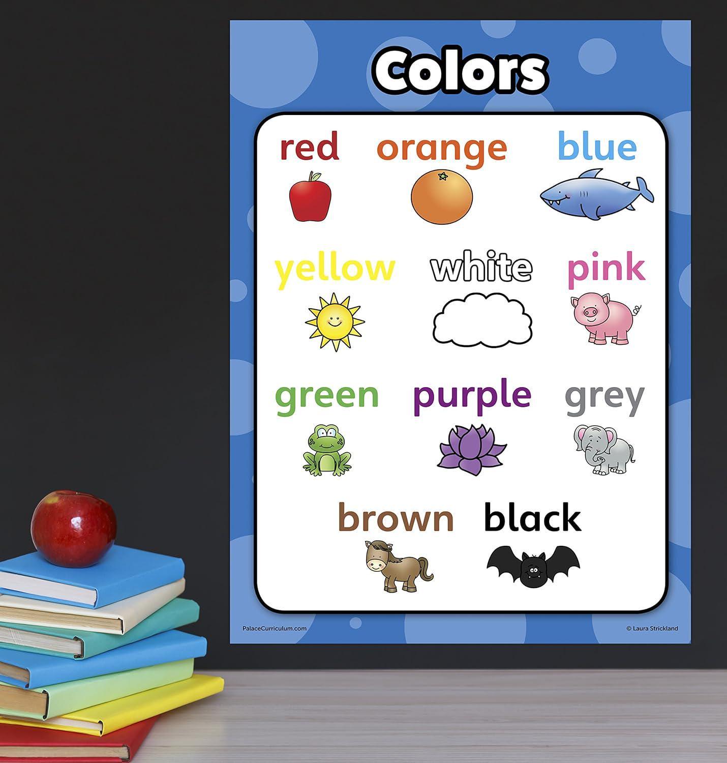 Colors Poster Chart - Laminated - Double Sided (18 X 24) - Etsy