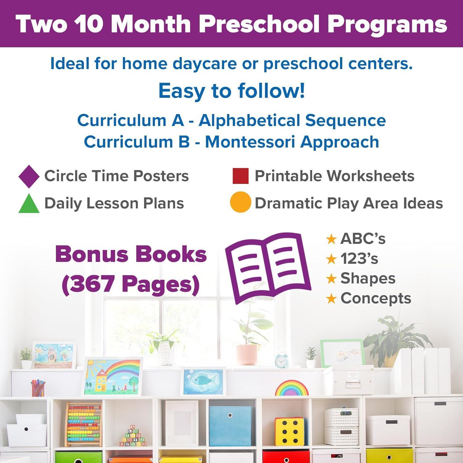 Ultimate Preschool Curriculum Kit on CD - Printable Workbooks, Lesson ...