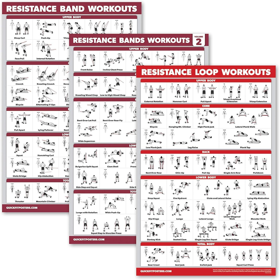 3 Pack: Resistance Bands Workouts Volume 1 & 2 + Resistance Loops ...