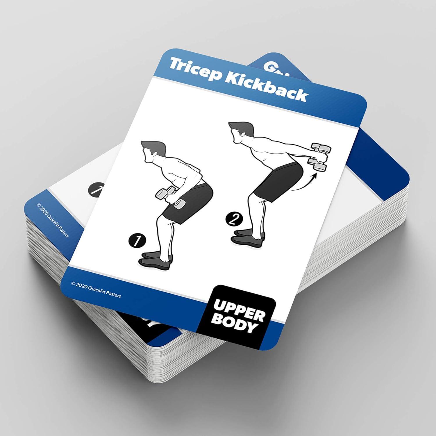 QUICKFIT Dumbbell Exercise Cards - Fitness Playing Cards With Over 50 ...