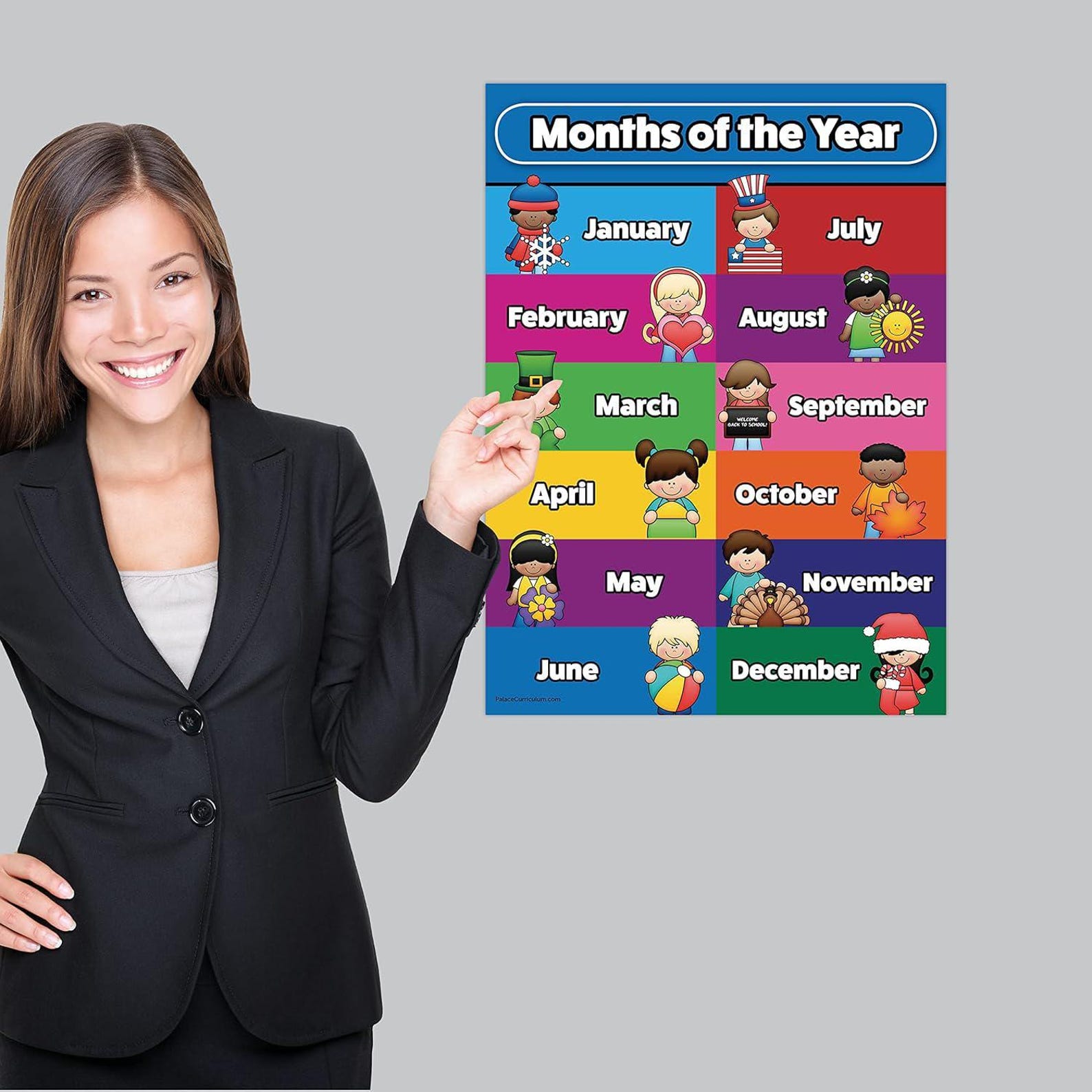 Days of the Week & Months of the Year Poster Chart Set - Laminated ...