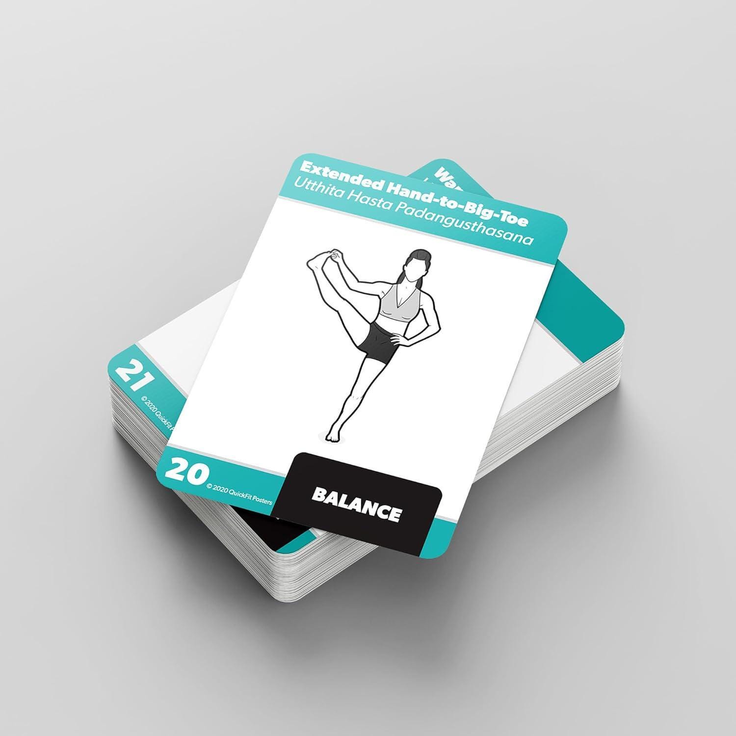 2 Pack - Bodyweight & Yoga Pose Exercise Cards - Fitness Workout ...