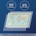 World Map Poster Chart [tan/color] (LAMINATED, 18" X 29") - Etsy