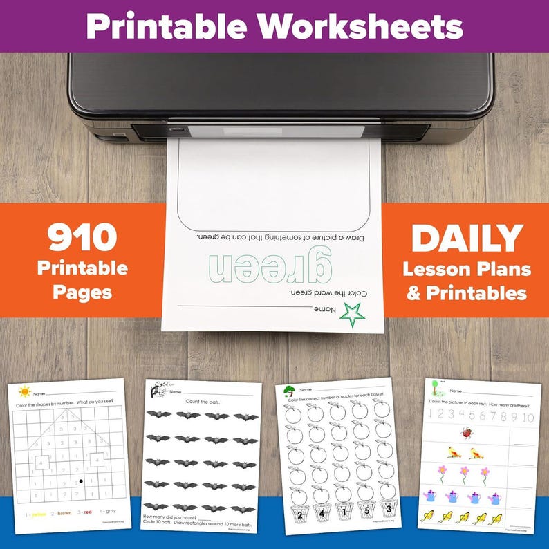 Ultimate Preschool Curriculum Kit on CD - Printable Workbooks, Lesson ...