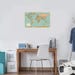 World Map Poster Chart [tan/color] (LAMINATED, 18" X 29") - Etsy