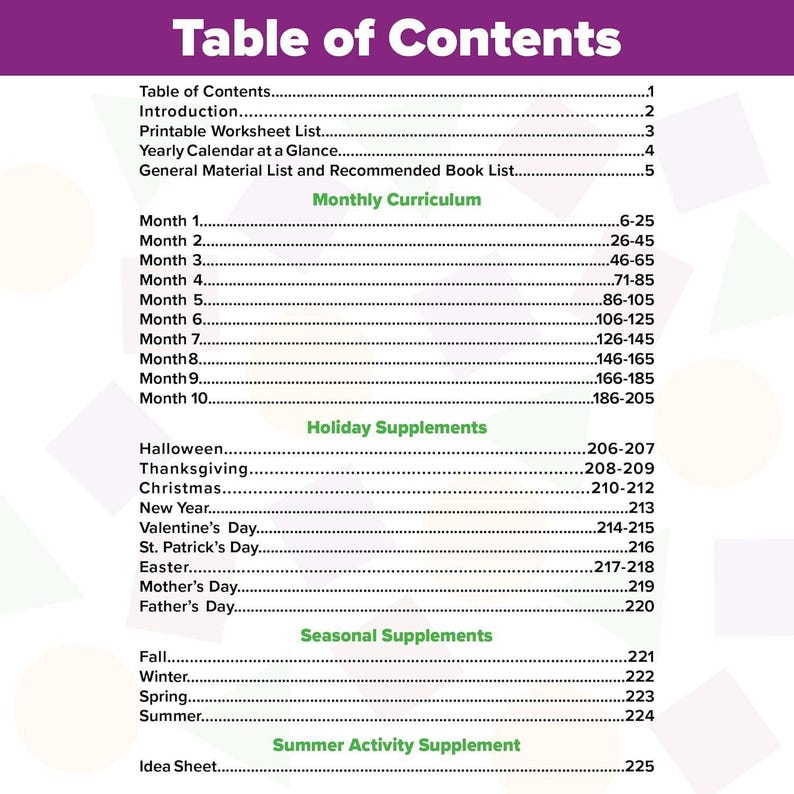 Ultimate Preschool Curriculum Kit on CD - Printable Workbooks, Lesson ...