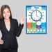 Multiplication Table and Telling Time Educational Posters for Kids - 2 ...
