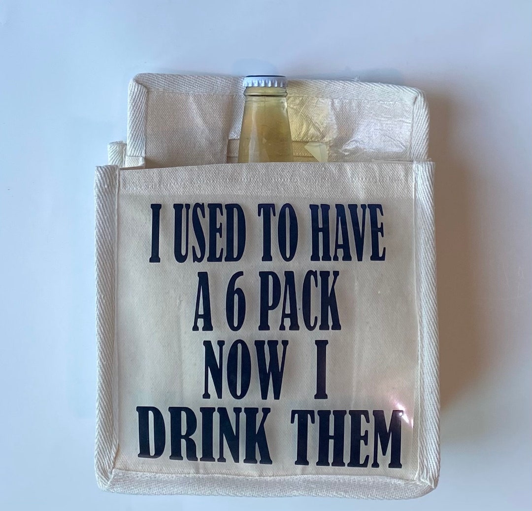 Canvas Beer Caddy / Beer Holder / Gift for Him / Funny Beer Cavas Tote ...