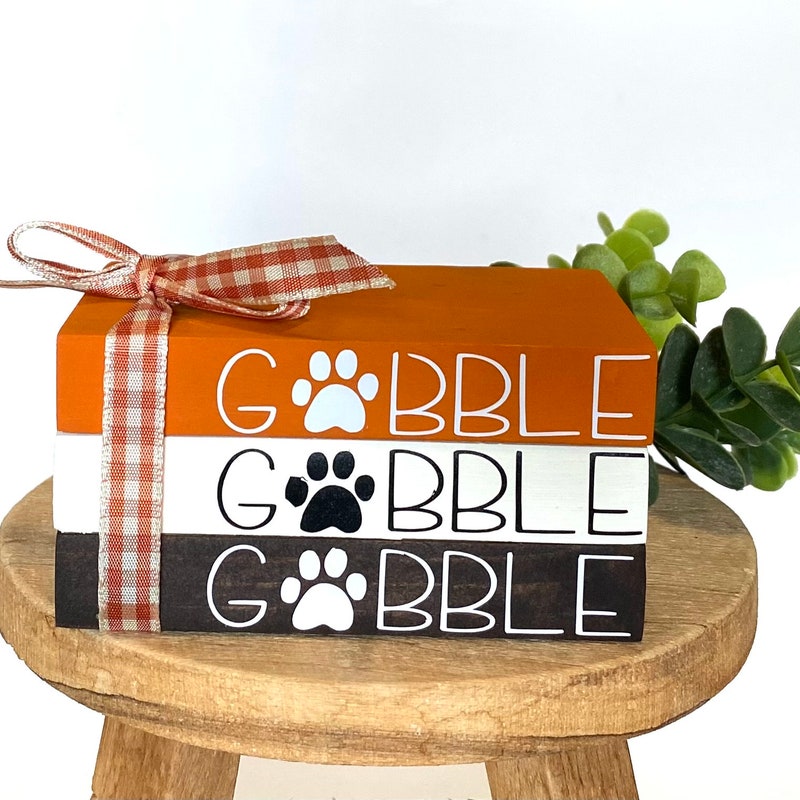 Thanksgiving Book Stack - Etsy