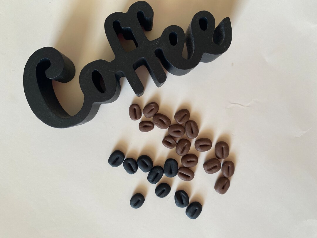 Set of 14 Faux Coffee Beans / Coffee Bean Embellishment/ Coffee ...
