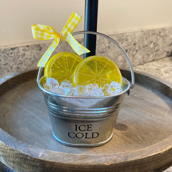 Lemon Tiered Tray Decor - Etsy