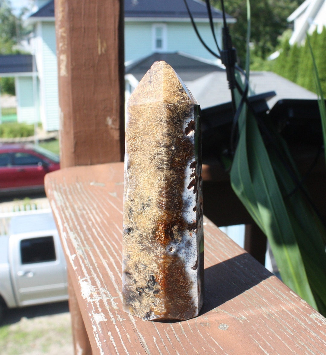 Rutilated Agate Tower - Etsy