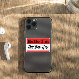 Hello Im the Bad Guy Name Tag Kiss-cut Stickers - Etsy