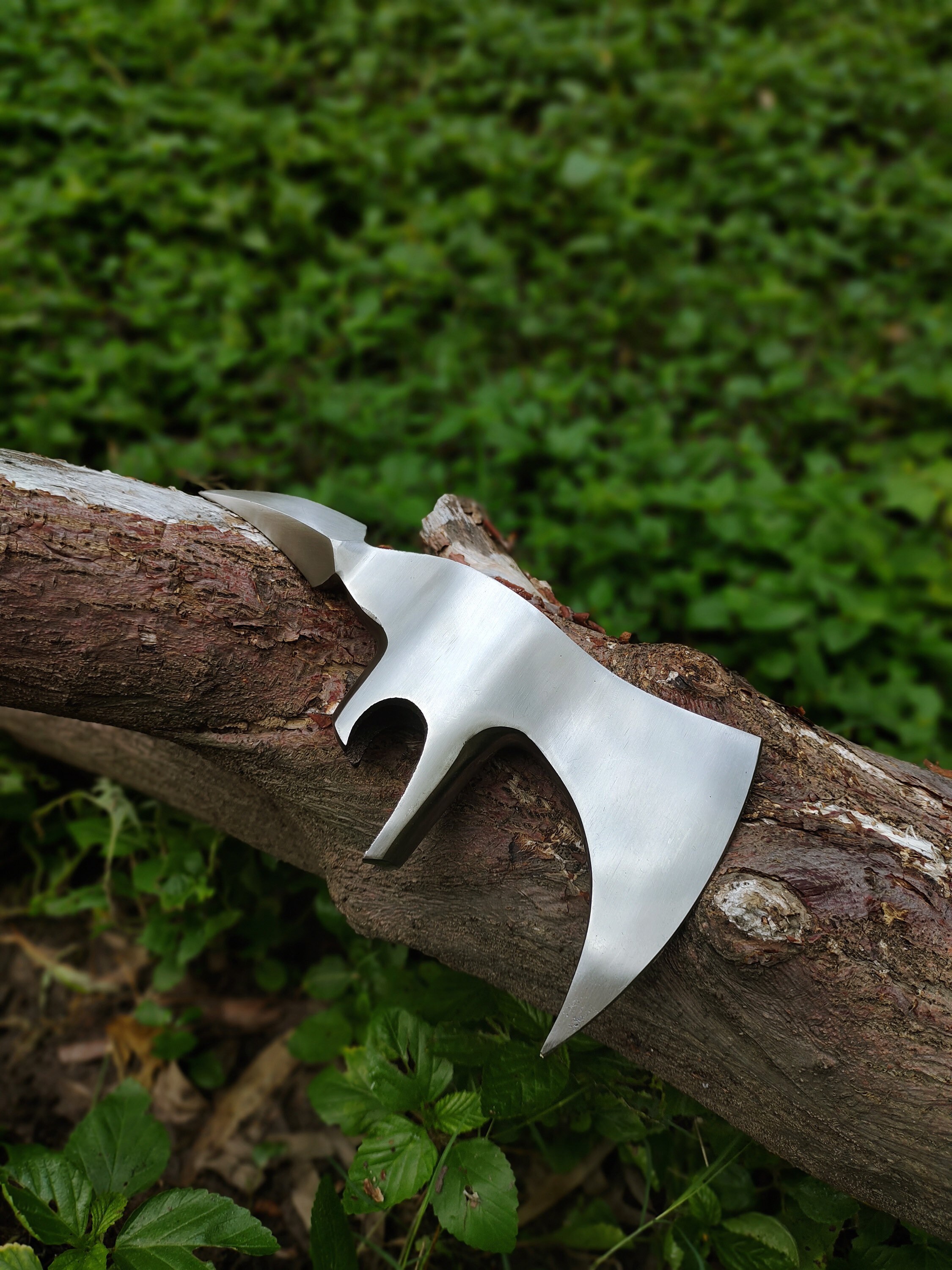 Viking Bearded Tomahawk Axe Head, Hand Forged High Carbon Steel Spike ...