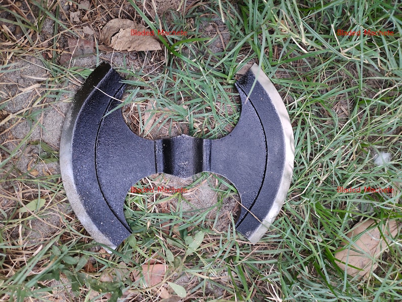 Medieval Warrior Double Edge Axe Head, Carbon Forged Viking Tow Sided ...