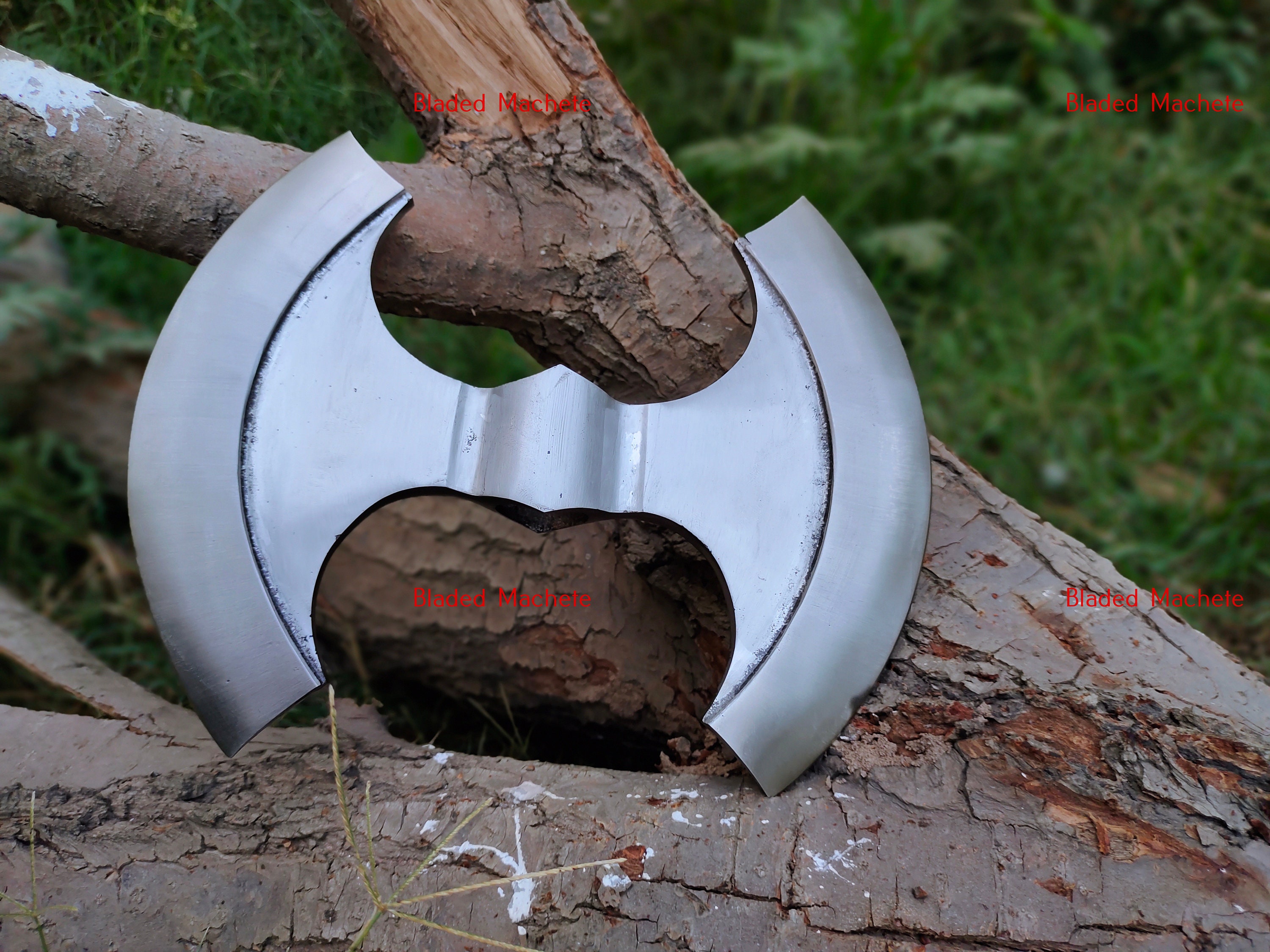 Medieval Warrior Double Edge Axe Head, Carbon Forged Viking Tow Sided ...