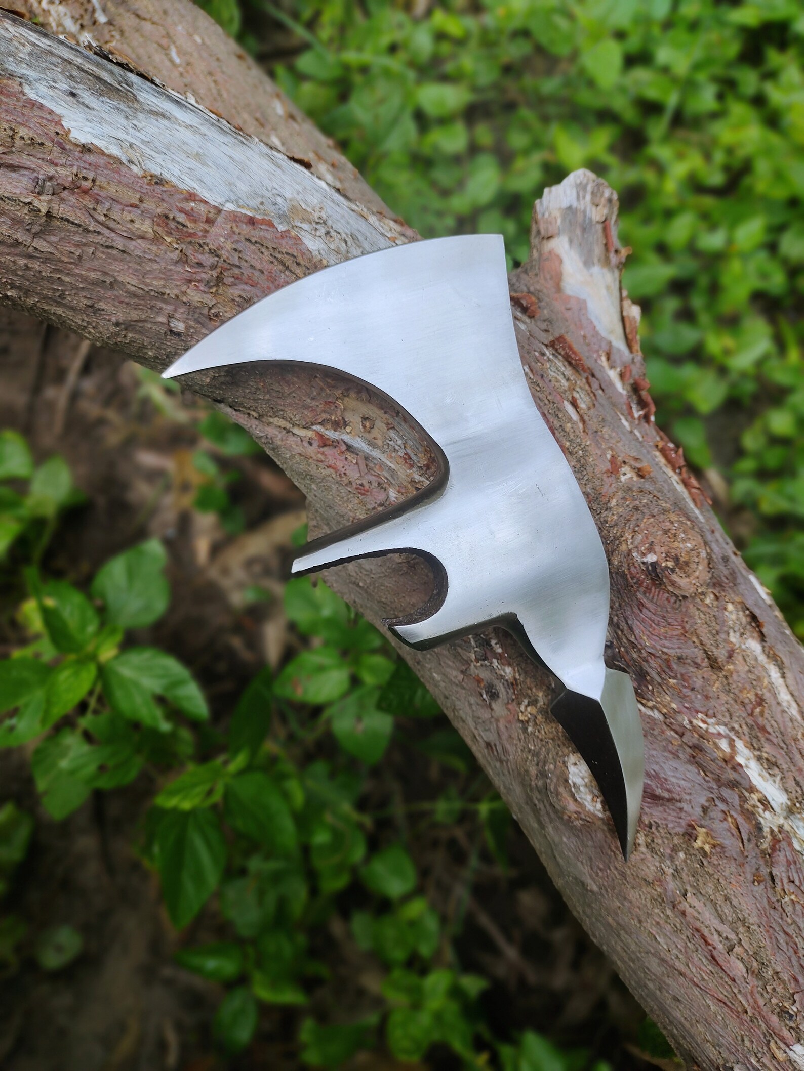 Viking Bearded Tomahawk Axe Head, Hand Forged High Carbon Steel Spike ...