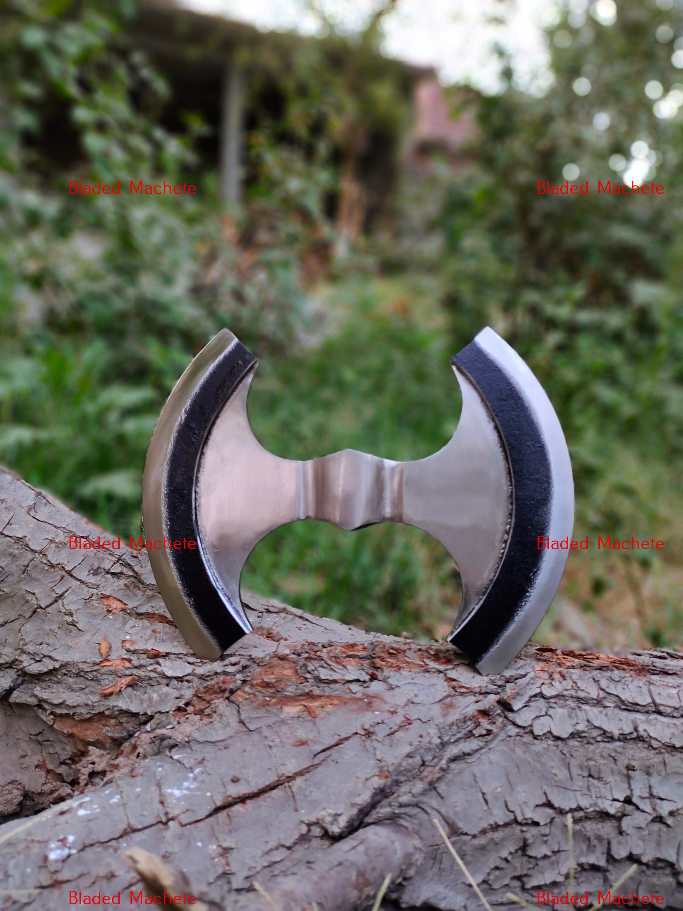 Medieval Warrior Double Edge Axe Head, Carbon Forged Viking Tow Sided ...