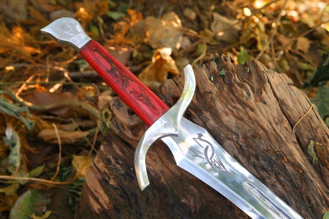 Custom Wheel of Time Sword: Handcrafted Stainless Steel With Scabbard ...