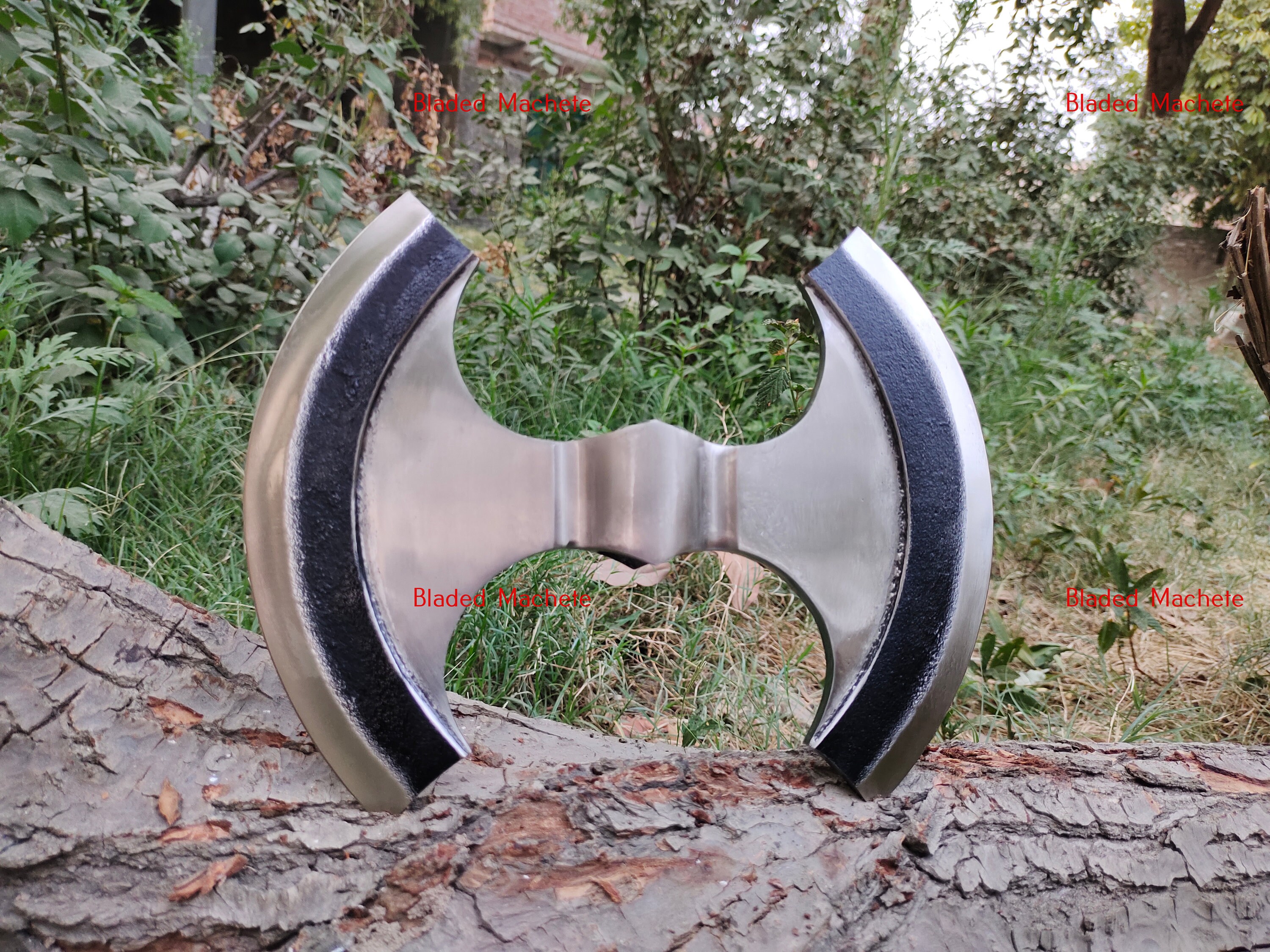 Medieval Warrior Double Edge Axe Head, Carbon Forged Viking Tow Sided ...