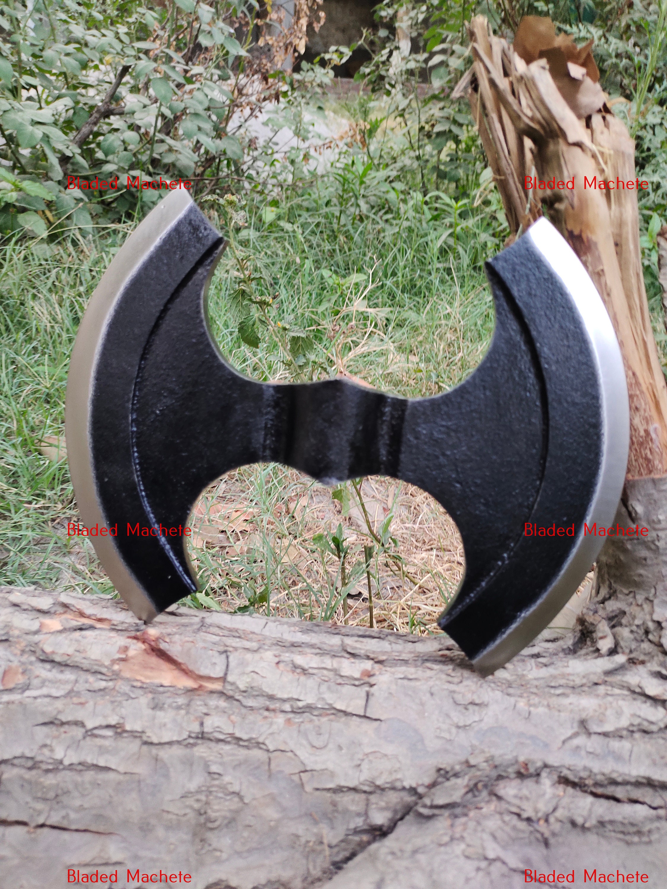Medieval Warrior Double Edge Axe Head, Carbon Forged Viking Tow Sided ...