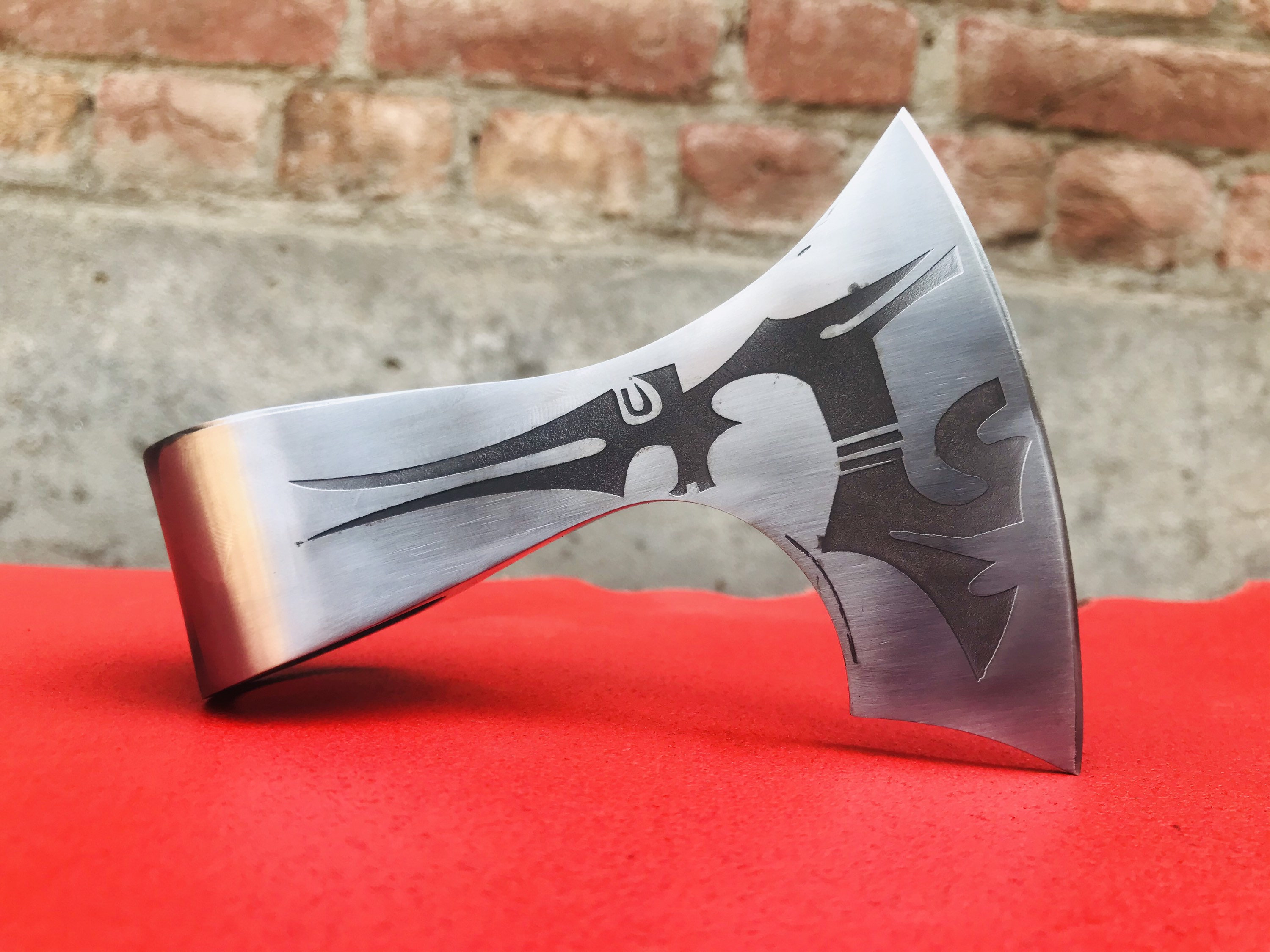 Hand Forged High Carbon Steel Axe Head Etched Axe Head | Etsy