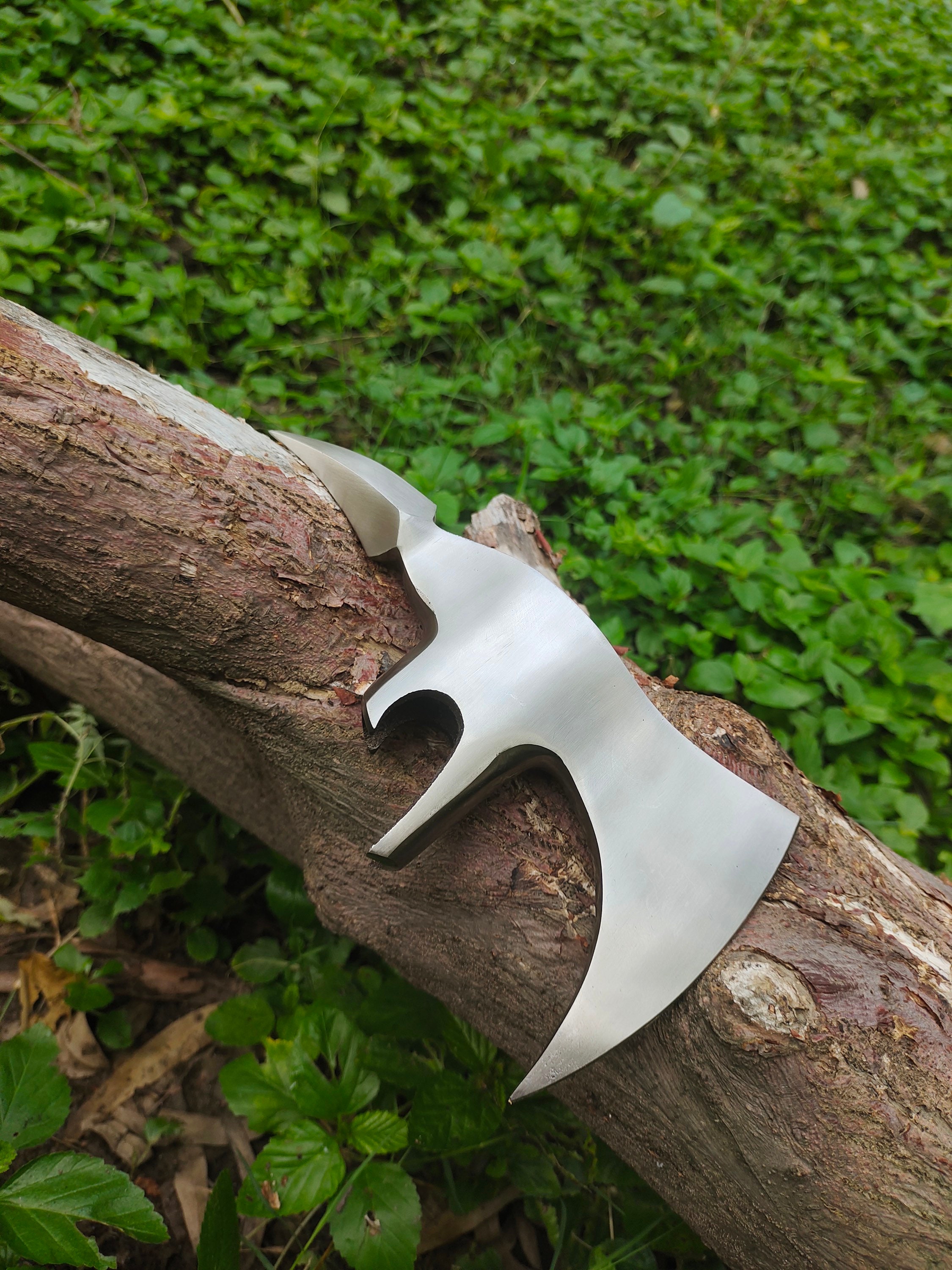 Viking Bearded Tomahawk Axe Head, Hand Forged High Carbon Steel Spike ...