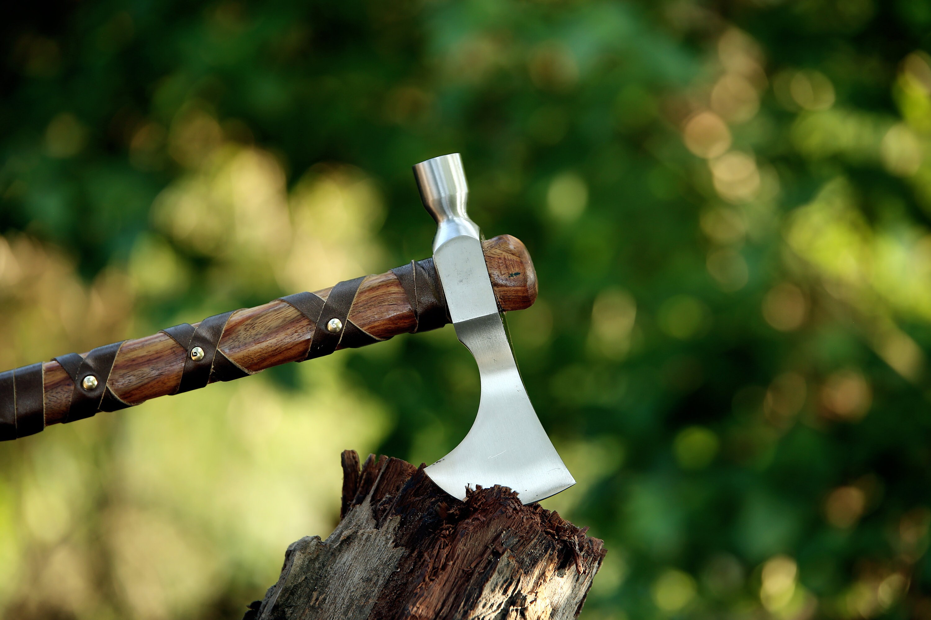Custom Forged Viking Tomahawk Axe With Rose Wood Shaft Carbon - Etsy