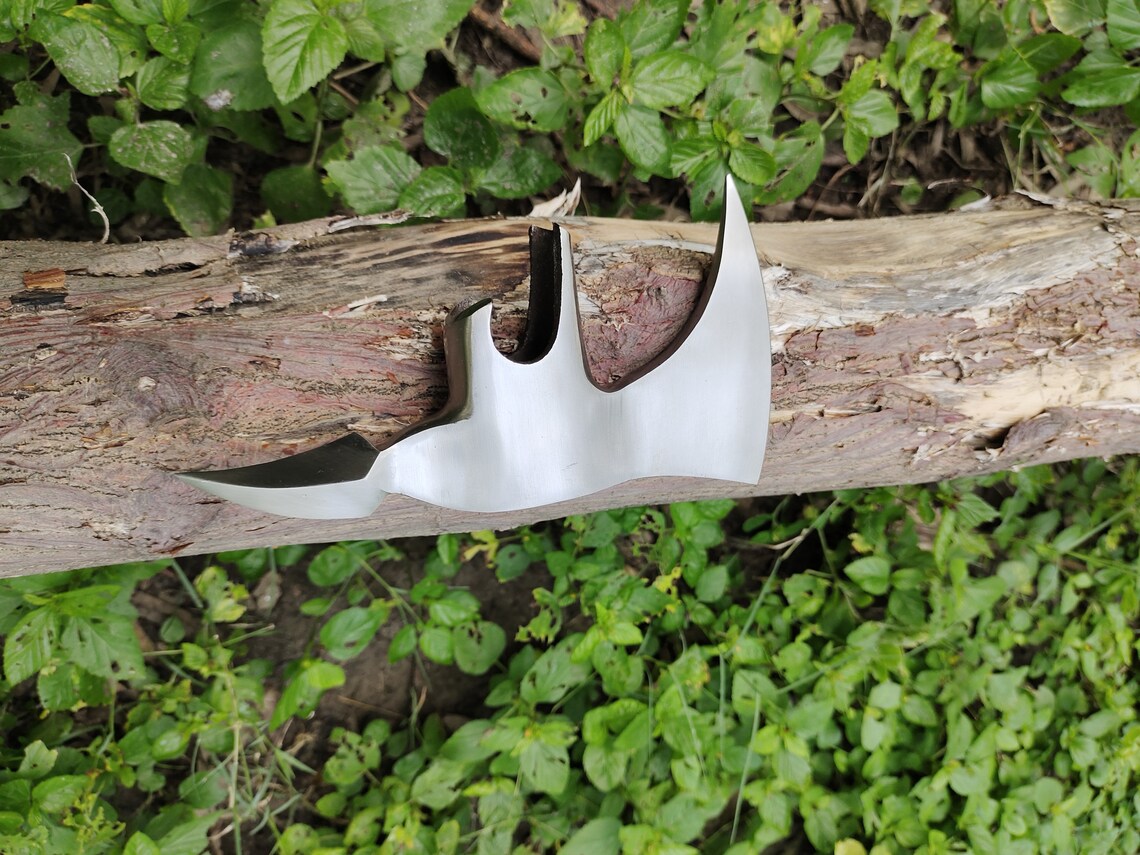 Viking Bearded Tomahawk Axe Head, Hand Forged High Carbon Steel Spike ...