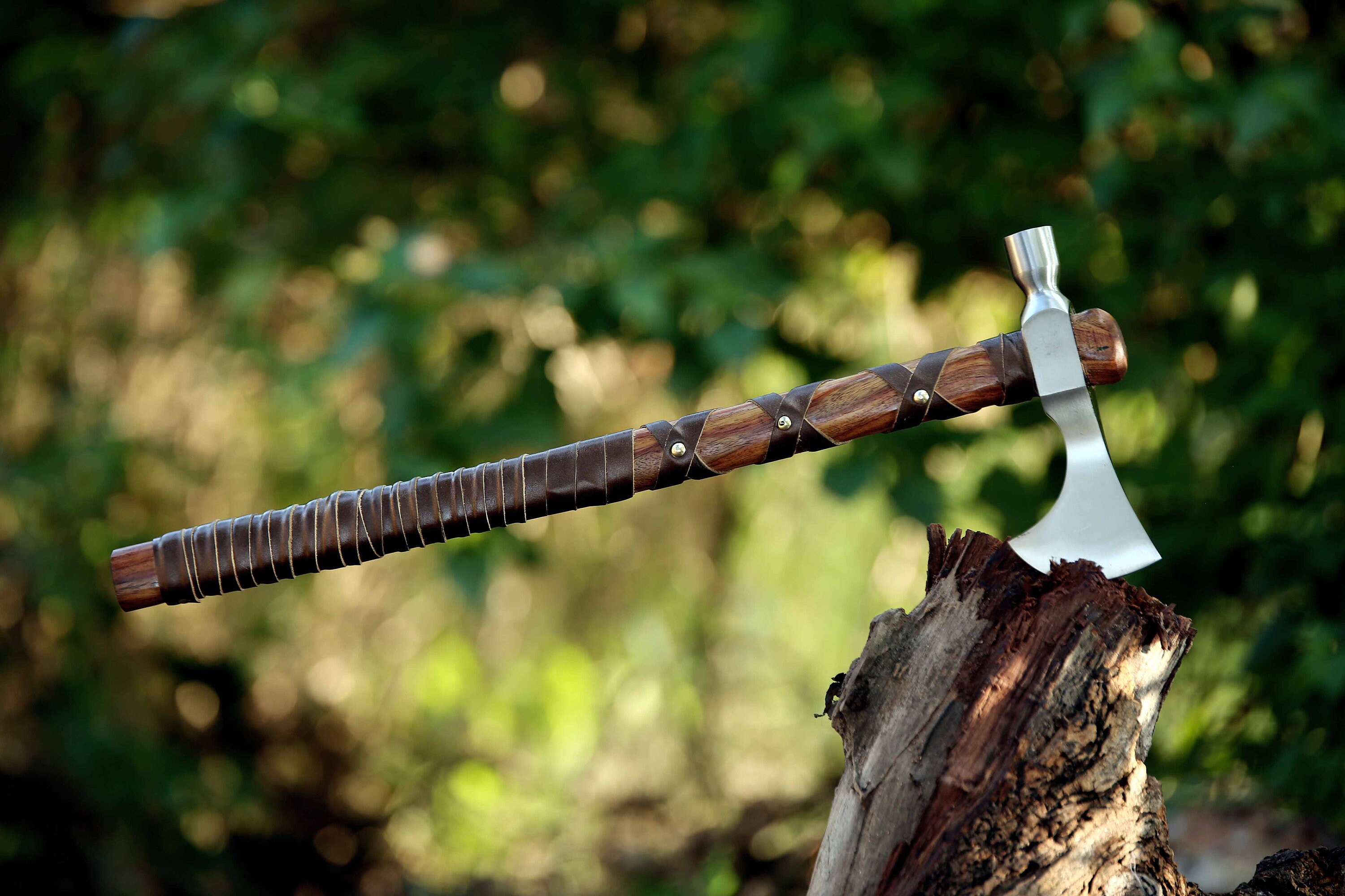 Custom Forged Viking Tomahawk Axe With Rose Wood Shaft Carbon - Etsy