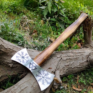 Medieval Double Head Axe, Best Throwing Axe, Viking Carbon Forged Axe ...