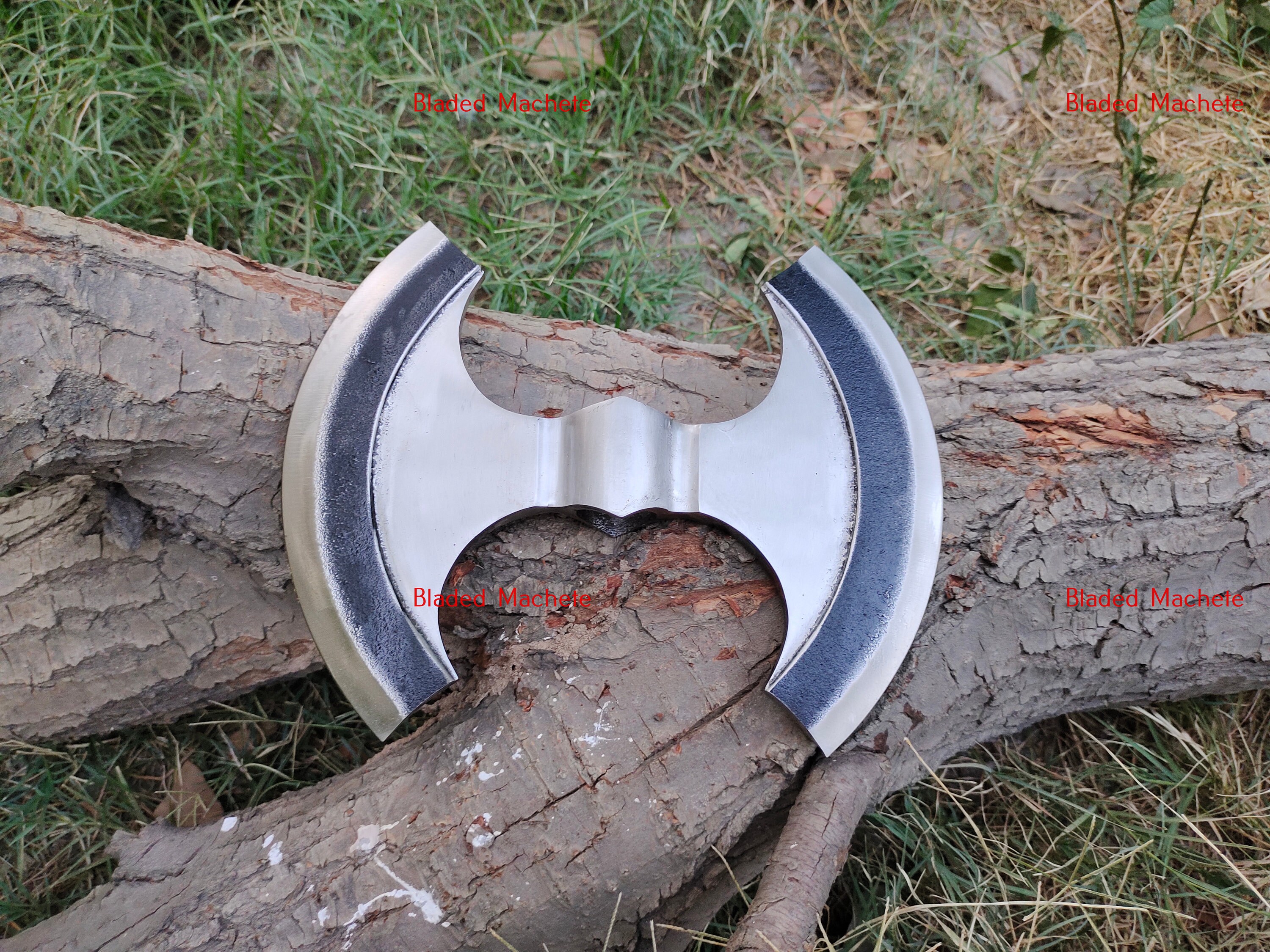 Medieval Warrior Double Edge Axe Head, Carbon Forged Viking Tow Sided ...