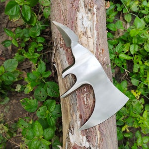 Viking Bearded Tomahawk Axe Head, Hand Forged High Carbon Steel Spike ...