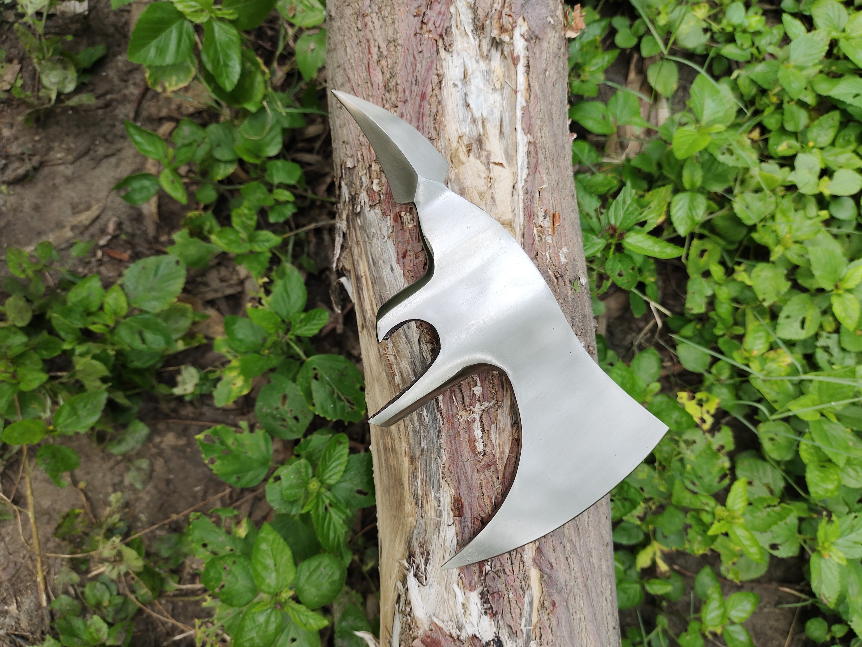 Viking Bearded Tomahawk Axe Head, Hand Forged High Carbon Steel Spike ...