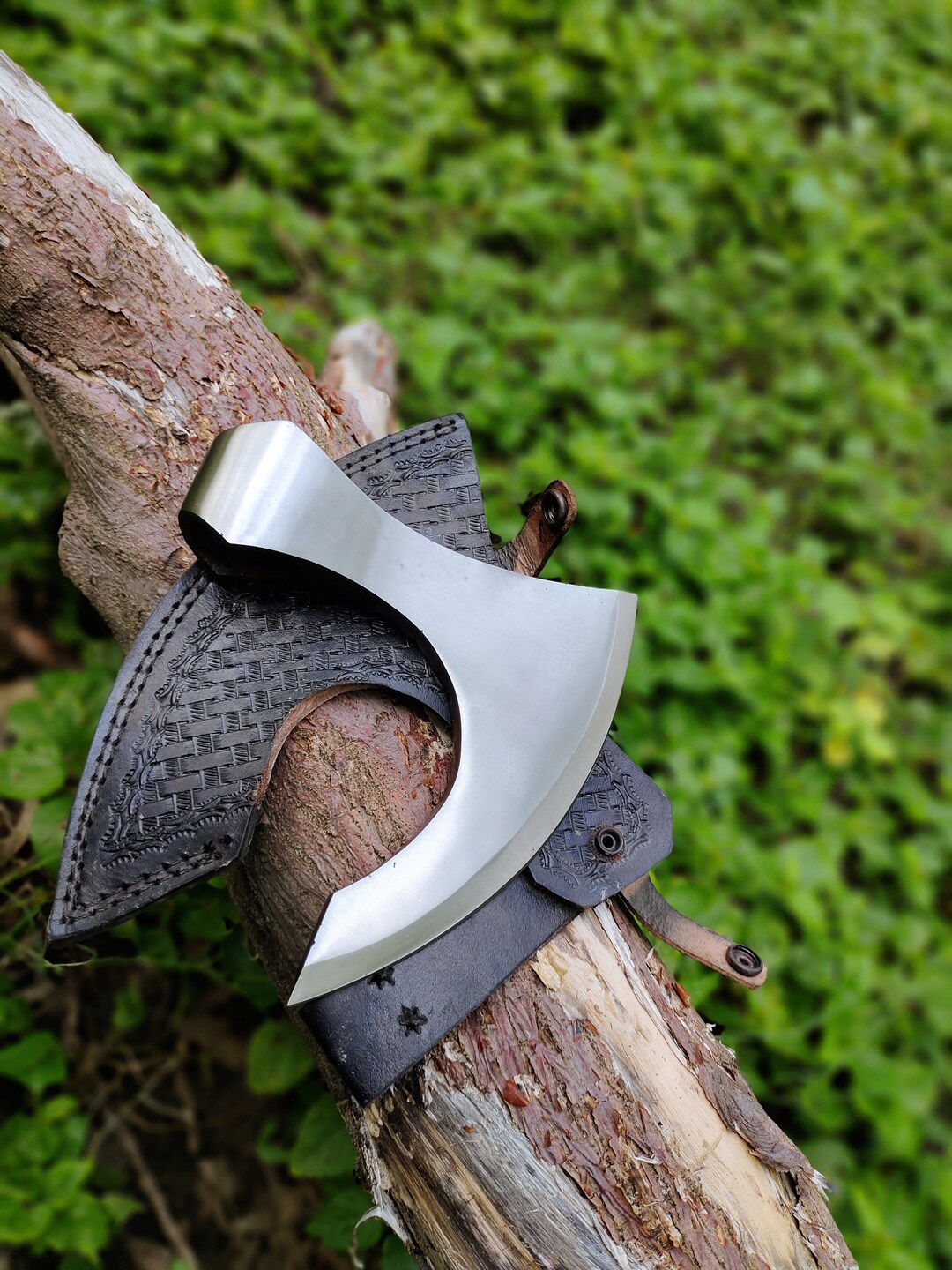 8” Viking Bearded Tomahawk Axe Head, Hand Forged High Carbon Steel Axe ...