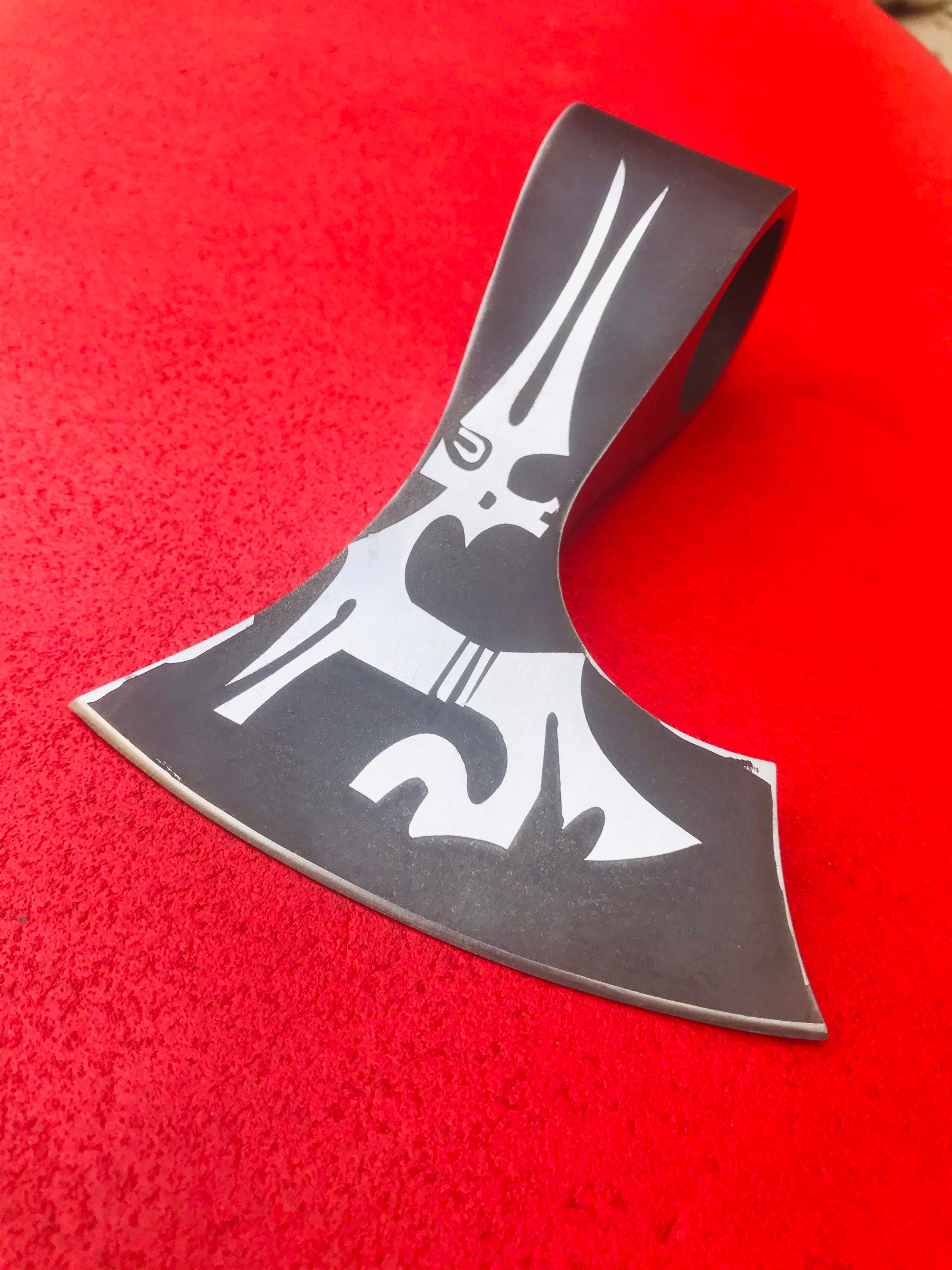 Hand Forged High Carbon Steel Axe Head Etched Axe Head | Etsy