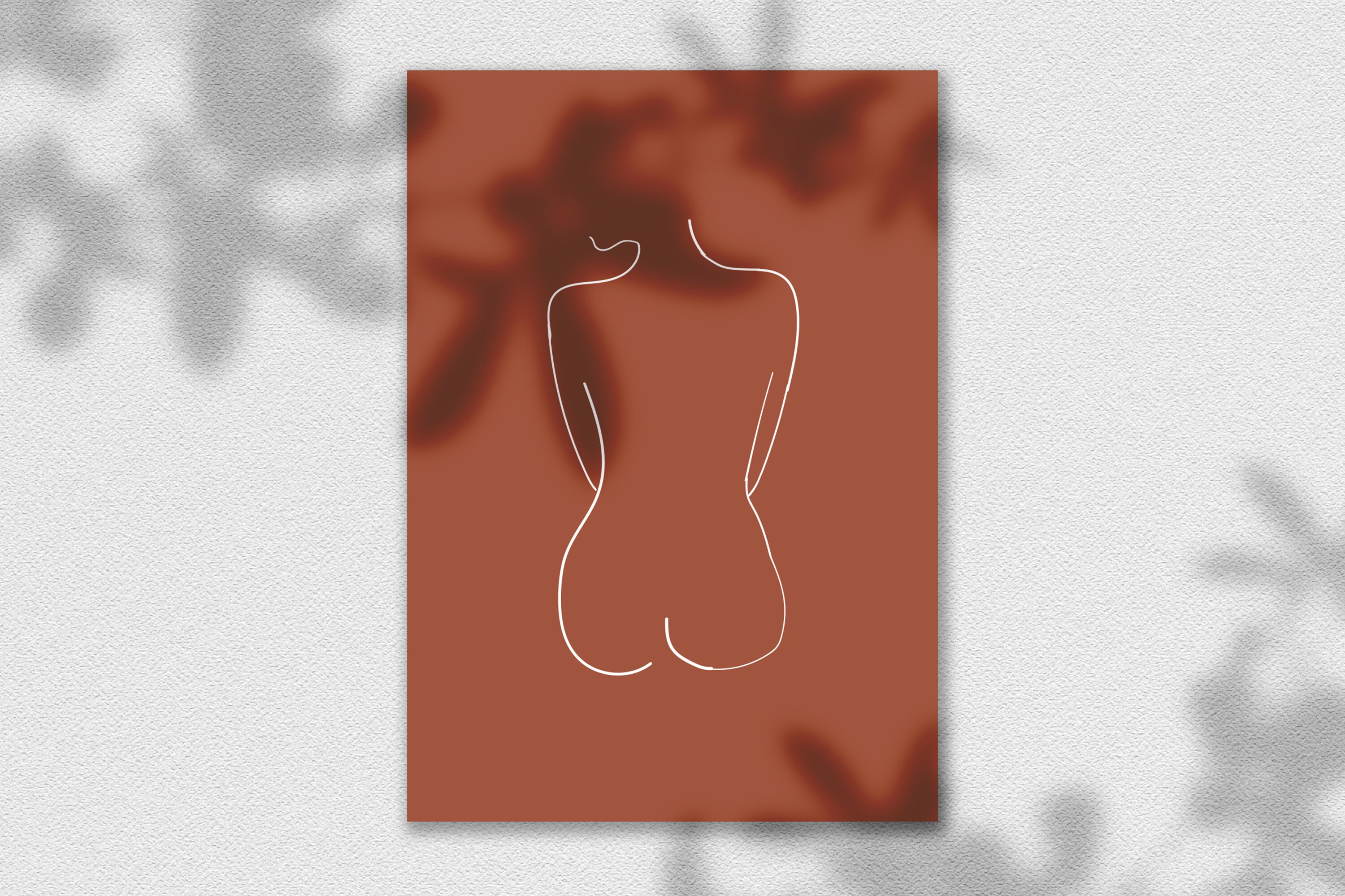 Woman Body Silhouette Wall Print Fine Line Drawing Minimalist | Etsy