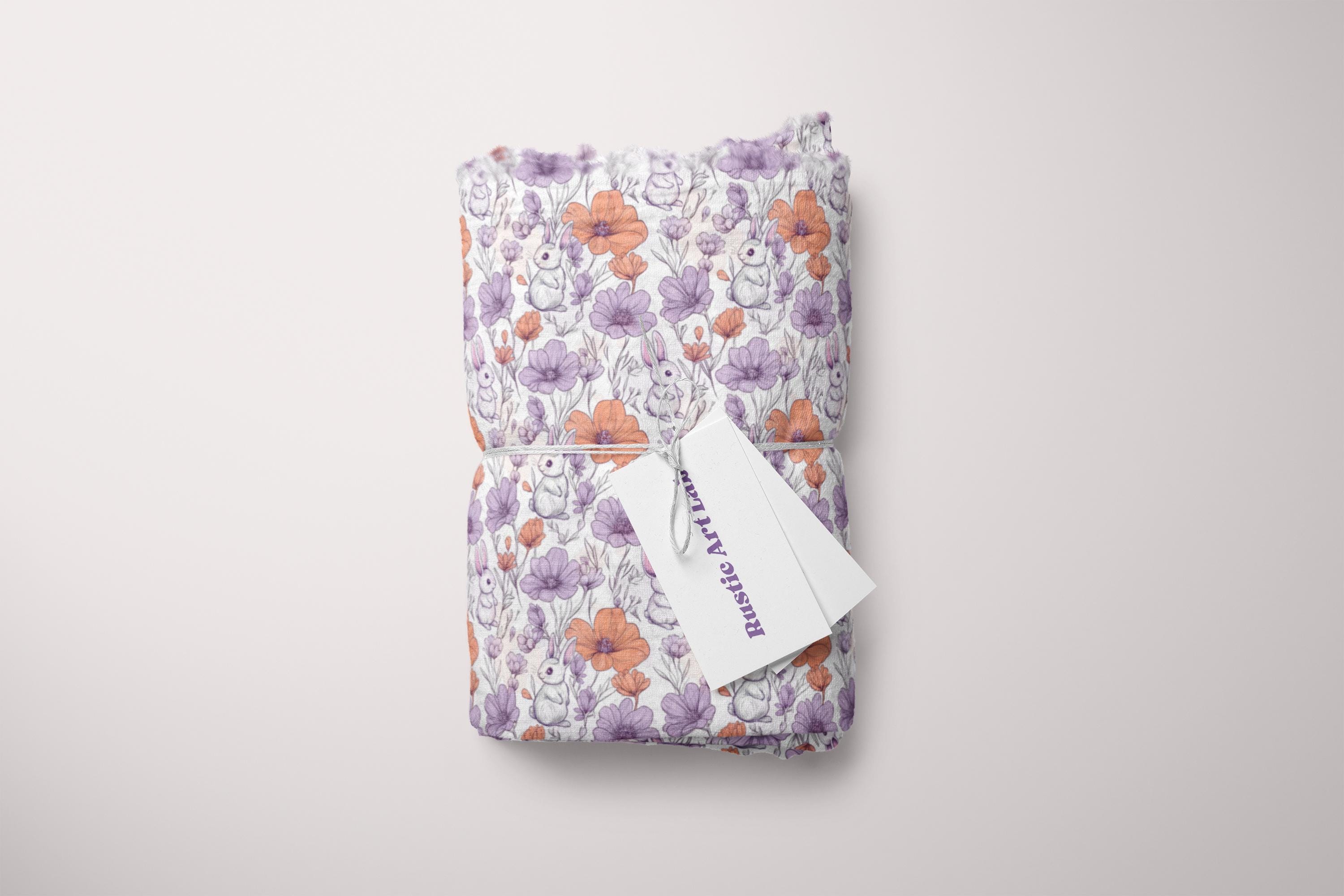 Floral Bunny Seamless Pattern - Digital Download, Easter Rabbit Print ...