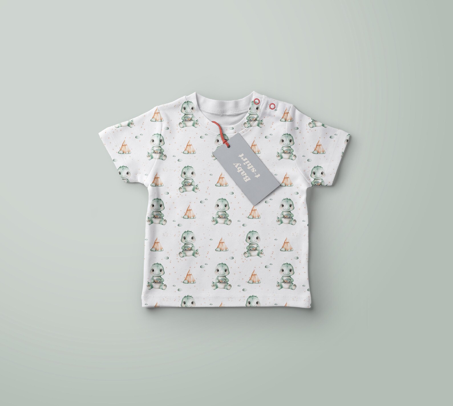 Adorable Baby Dinosaur Seamless Pattern | Cute Watercolor Dino Fabric ...