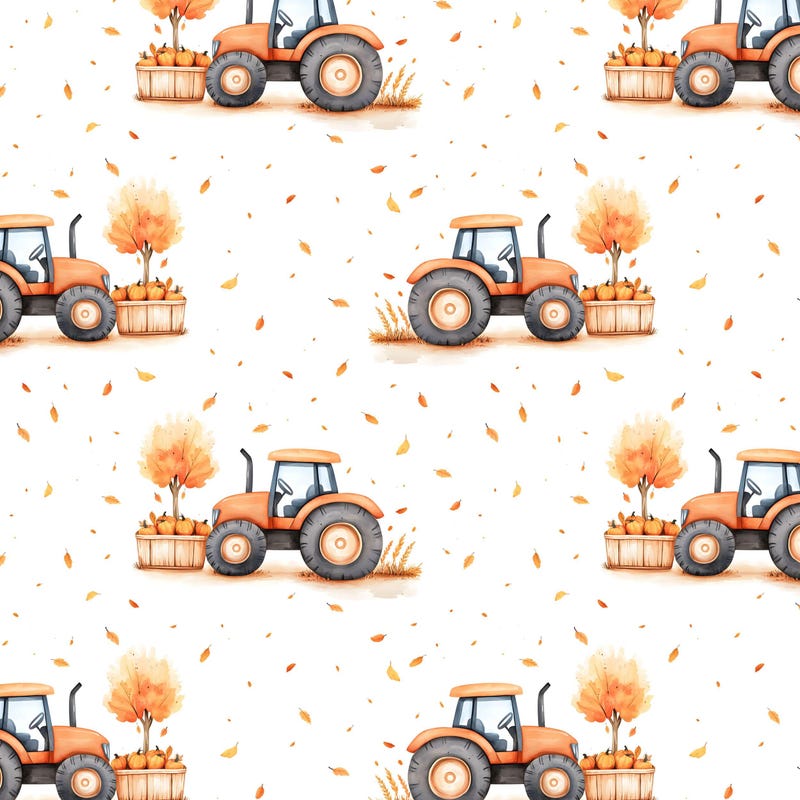 Autumn Tractor - Etsy