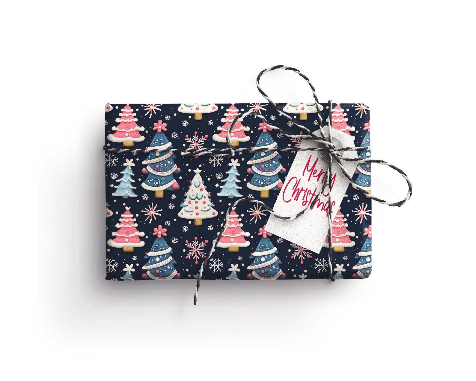 3D Christmas Trees Seamless Pattern, Festive Holiday Trees Design ...
