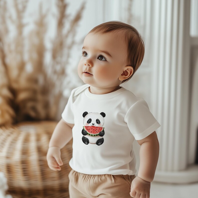 Cute Panda PNG, Baby Sublimation File, Panda PNG Transfer File, Heat ...