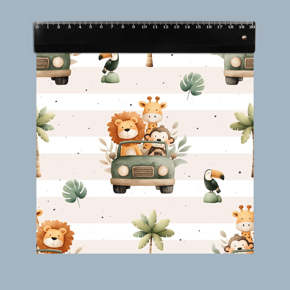 Safari Animals Seamless Pattern - Jungle Nursery Fabric Design ...
