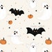 Ghosts and Pumpkins Seamless Pattern, Fall Digital Paper - Etsy
