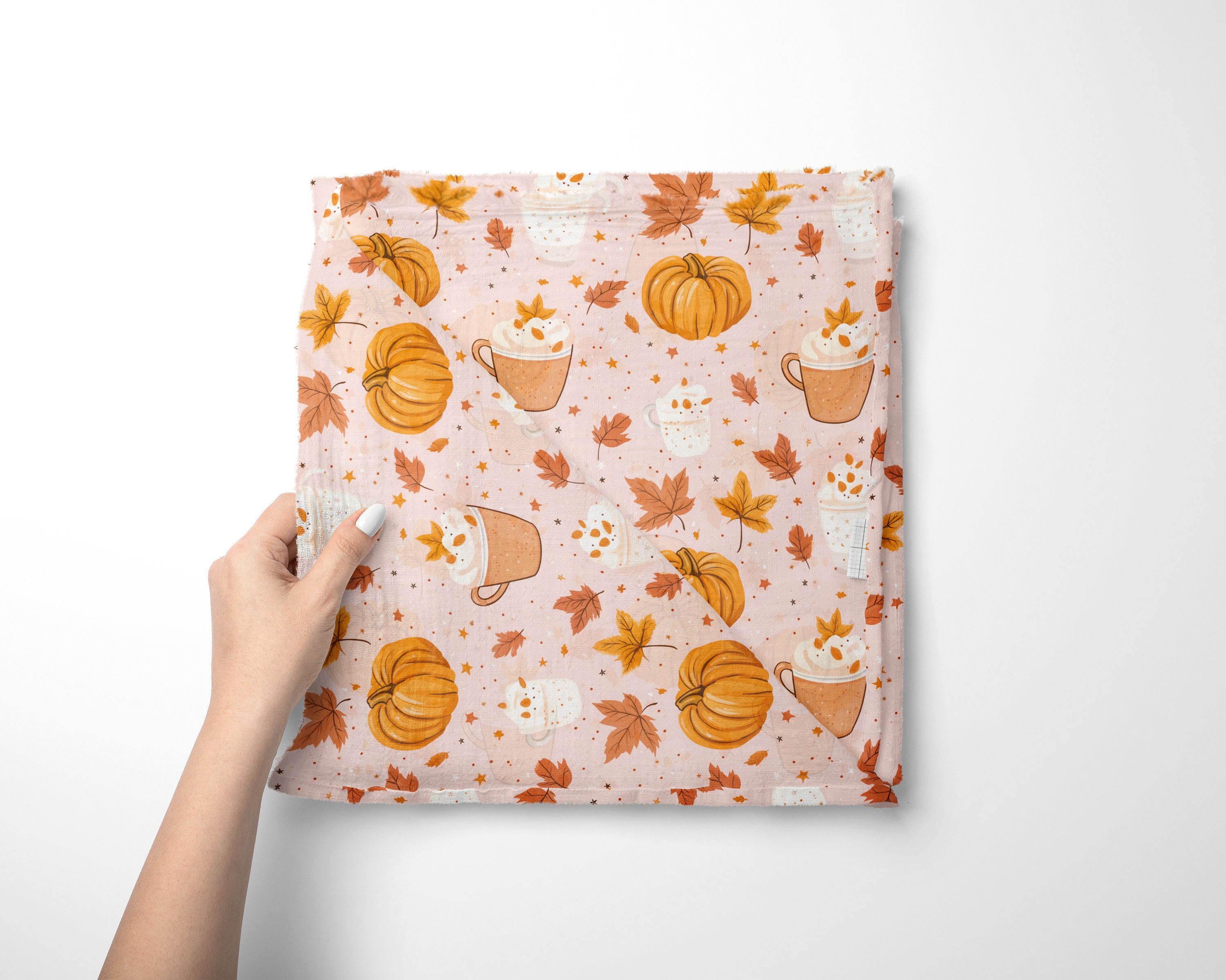 Pumpkin Spice Seamless Pattern, Fall Digital Paper, Watercolour Autumn ...