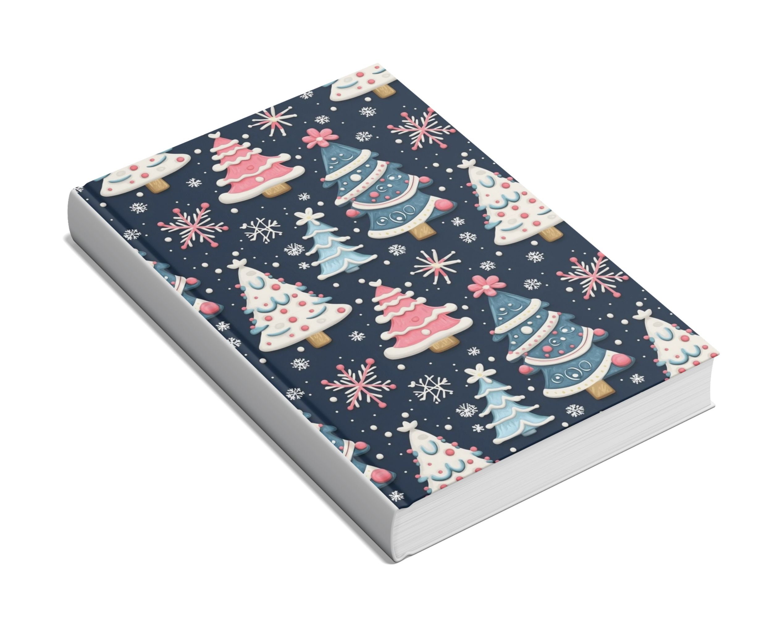 3D Christmas Trees Seamless Pattern, Festive Holiday Trees Design ...