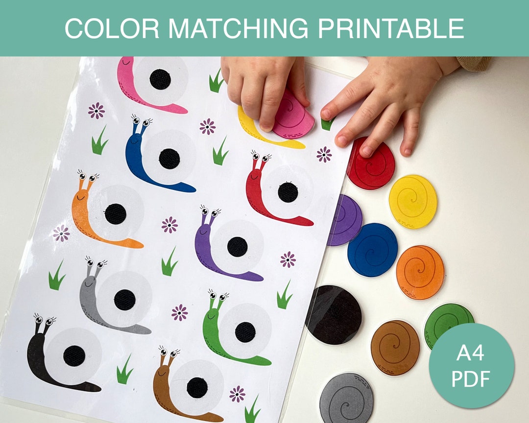 Color Matching Printable Activity for Toddlers, Color Sorting Activity ...