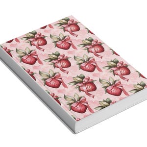 Strawberries Valentine's Day Seamless Pattern – Coquette Bow and ...