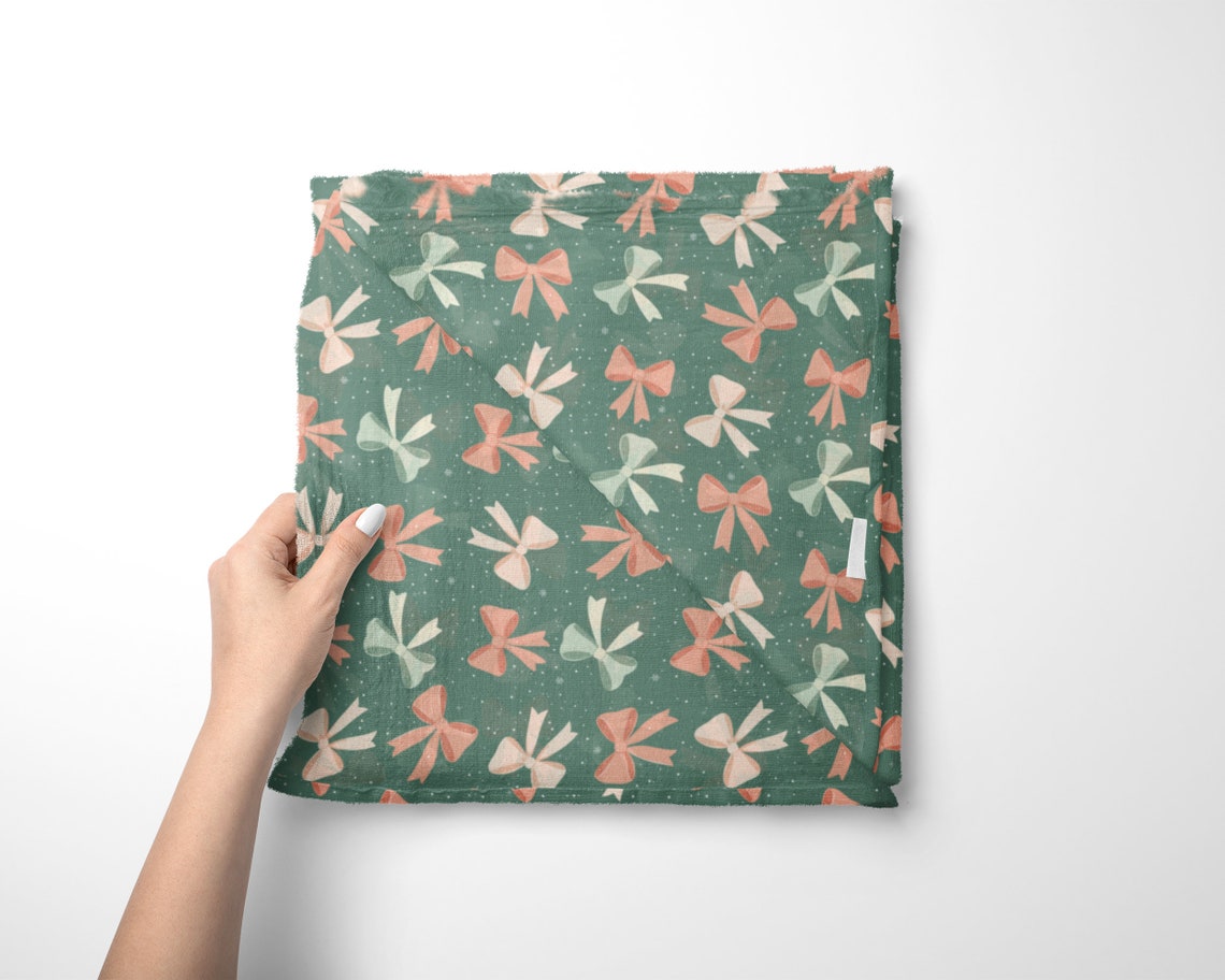 Bow Christmas Seamless Pattern, Coquette Christmas Pattern Design ...